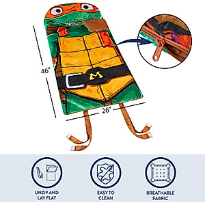 Teenage Mutant Ninja Turtles Faux Fur Figural Slumber Sleeping Bag for Kids,58"x26", Ages 3+