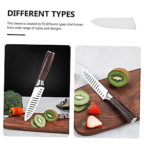 6pcs Scabbard Knife Blade Protectors Cutter Accessories Cutter Plastic Cutter Cover Cutter Guard Cook Cutter Sleeve Plastic White Knives Storage Box Knife Sleeves Cover
