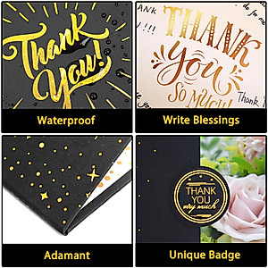 Vlipoeasn Thank You Card Guest Book Alternative, Black Gold Thank You All You Do, Thank You Sign,Graduation Retirement Office Party Decor, Thanks to Staff Teacher Professor Doctor Nurse Decoration