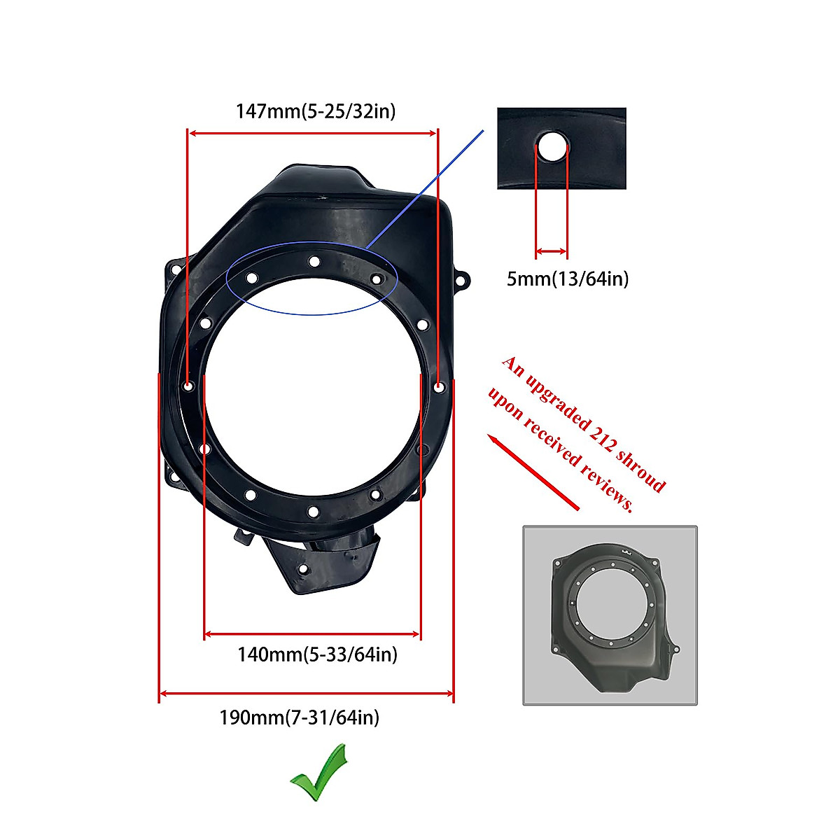YAMAKATO Electrical Starter Kit for Predator 212 Coleman Honda Non Hemi 196cc 212cc 224cc Small Engine Mini Bike Go Kart