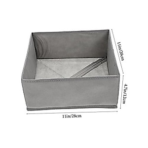 Cabilock 12 pcs Desktop with Organizers Grey Basket Drawer Clo Household Folding Juguetes for Ties Clothes Scarves Cube Socks Sundries Organizer Divider Bra Para Cabinet