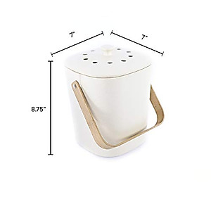 Bamboozle Food Compost Bin, Indoor Food Composter for Kitchen (Natural)