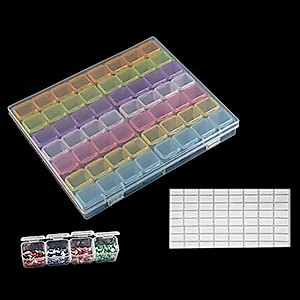 Transparent Diamond Painting Storage Container, 28/56 Grids Storage Box Diamond Art Accessories for Bead Rhinestone