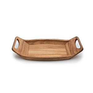 Ironwood Gourmet Norwegian Saddle Serving Tray, 9 x 18 x 3 inches, Brown