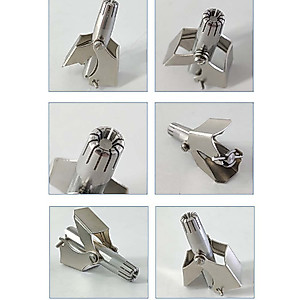 Manual Nose Hair Trimmer, Stainless Steel Portable Nose Hair Trimmer, Removable Clean Nose Ear Hair Trimmer for Men(Silver)