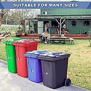 Bfttlity Trash Can Lid Lock Trash Can Locks for Animals Metal Universal Trash Can Lock for Outdoor Garbage Can Prevent Garbage from Overflowing (2 Pack)