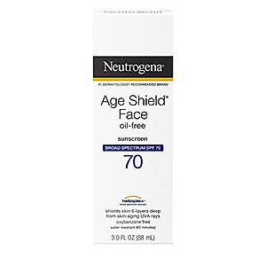 Neutrogena Age Shield Anti-Oxidant Face Lotion Sunscreen with Broad Spectrum SPF 70, Oil-Free & Non-Comedogenic Moisturizing Sunscreen to Prevent Signs of Aging, 3 fl. oz