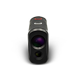 GOLFBUDDY Atom Golf Laser Rangefinder, Sleeker Compact Design, Luxurious Leather Magnetic Case, Pin Finder with Vibration, 880 Yard Range Finder, Slope Adjusted Distance (Black)