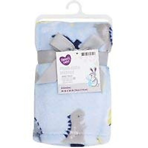 Parent's Choice Plush Baby Blanket, Blue Dino