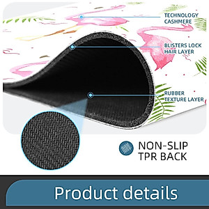 VBFOFBV Bathroom Rugs Absorbent Bath Mats for Bathroom Kitchen Bath Rugs Indoor Outdoor Area Rugs, Flamingo