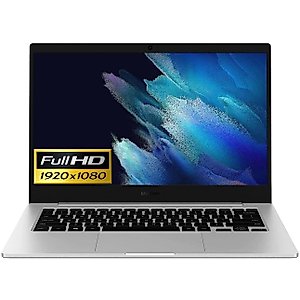 SAMSUNG Galaxy Book 14 Plus Slim Pro Laptop Qualcomm 8-Core up to 2.55Ghz 128GB SSD 4GB 14in Full HD BT Webcam WiFi 5 Windows 11 (Renewed), Silver