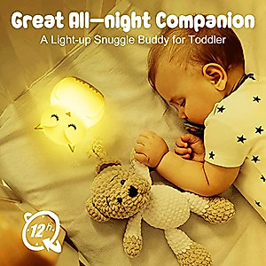 ShaArkMango Kids Night Light Lamp Cute Sleepy Owl, Convenient for Reading & Soothe Baby to Sleep Training Nursery Lights Toddler LED Nightlight for Children Girls Boys Kawaii Room Decor
