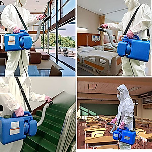 LONYEON 8L Electric ULV Cold Fogger Machine with Backpack Mist Atomizer, Adjustable Flow Rate, Large Area Spraying for Home Indoor Outdoor