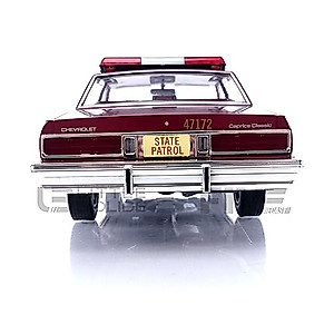 Greenlight 1987 Chevrolet Caprice Burgundy with Burgundy Interior Minnesota State Trooper Fargo (1996) Movie Artisan Collection 1/18 Diecast Model Car