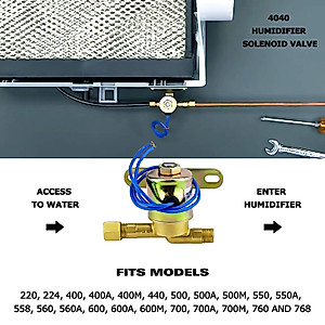 Funmit Humidifier Water Solenoid Valve 4040 Replacement for A.prilaire 220 224 400 500 600 700 Compared to Part # B2015-S85, B2017-S85 | 24 Volts | 2.3 Watts | 60 HZ | Blue