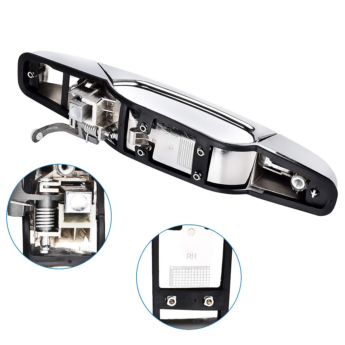 FAERSI Exterior Door Handle Chrome Front Right Passenger Side Door Handle Replacements for 2007 2008 2009 2010 2011 2012 2013 Silverado Tahoe Avalanche Suburban GMC Sierra Yukon XL Cadillac Escalade