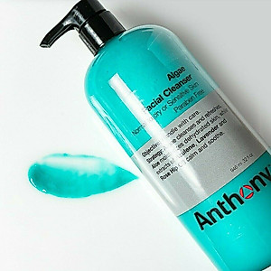 Anthony Algae Facial Cleanser, 32 Fl Oz. Contains Algae, Aloe Vera, Azulene, Lavender and Rose Hip Oil, Cleanses and Refreshes, Moisturizes and Hydrates, Calms and Soothes Your Skin.