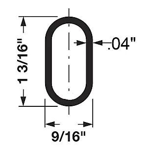 60" Oval Closet Rod with End Supports - Polished Chrome - 2 Sets