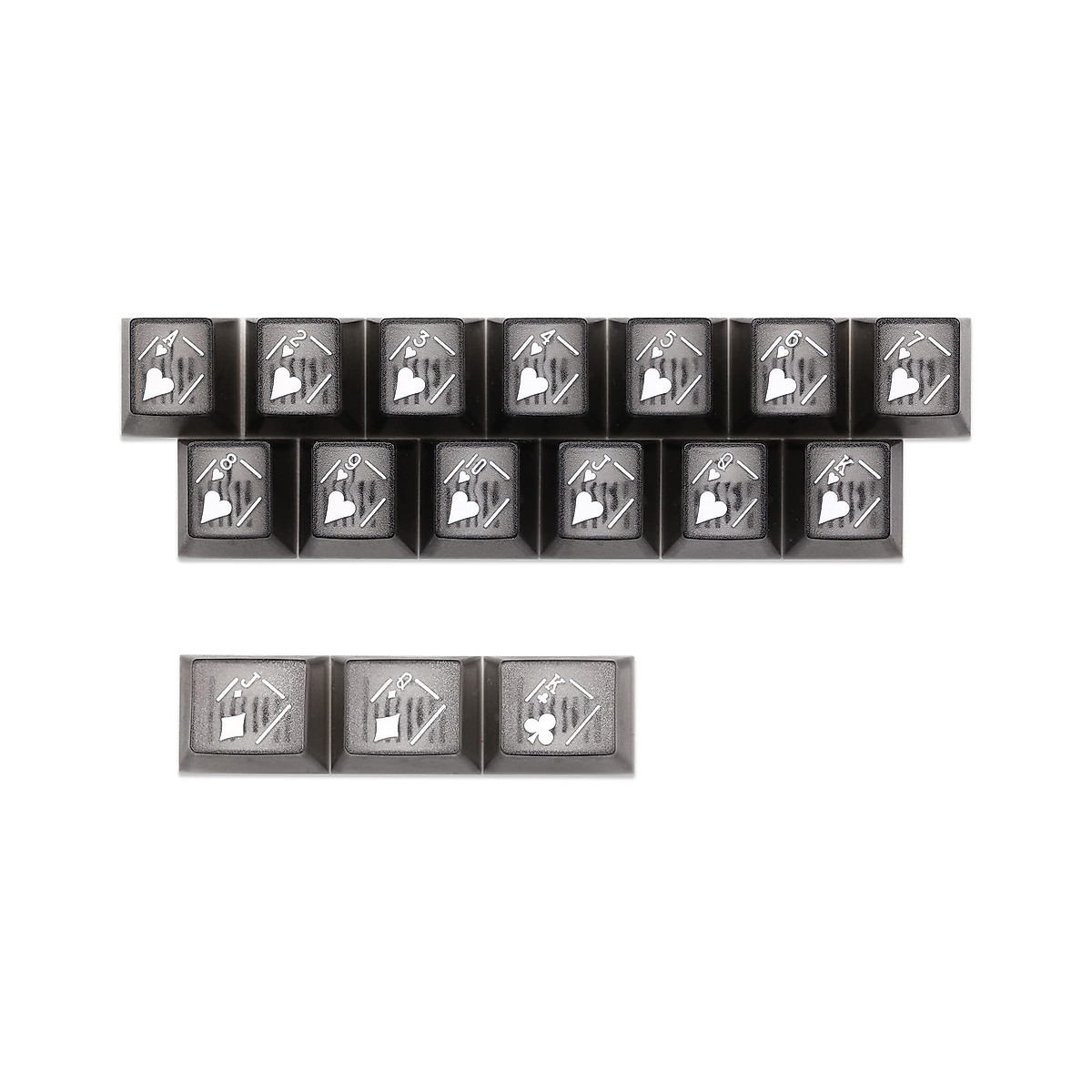 Taihao Cubic Playing Cards doubleshots keycaps gaming keys OEM mechanical keyboards keycaps profile Blue Grey Red Green Purple (Poker16 Key Green x1)