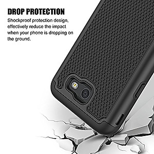 SYONER Shockproof Phone Case Cover for Samsung Galaxy J7 V 2017 (1st Gen)/ Galaxy J7 2017 / Galaxy J7 Prime/Galaxy J7 Perx/Galaxy J7 Sky Pro/Galaxy Halo[Black]