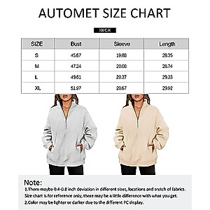 Trendy Queen Oversized Sweatshirts for Women Half Quarter Zip Up Pullover Hoodies Casual Sweaters Fall Outfits Fashion Winter Clothes 2023 Grey