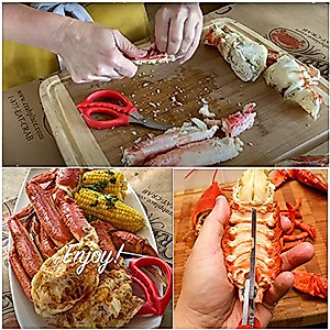 Multi-Function Kitchen Shears Seafood Scissors for Kitchen Seafood,Fish,Crab,Shrimp,Lobster,Vegetable picking,flower art etc