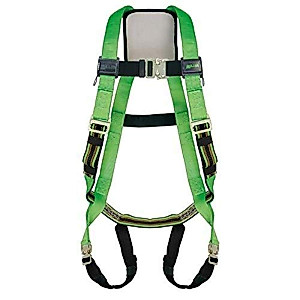 Miller by Honeywell 493-P950QC-7/UGN DuraFlex Ultra Harness with Tubular Webbing, Quick-Connect Buckle Chest Strap, Legs Straps, Comfort Pad, Side D-Rings