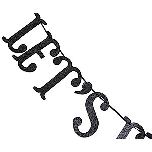 Let's Fiesta Bitches Banner Black Glitter Letters Banner, Mexican Fiesta Party, Serape Party, Bachelorette Party Decorations Funny Bunting Photo Booth Props Sign