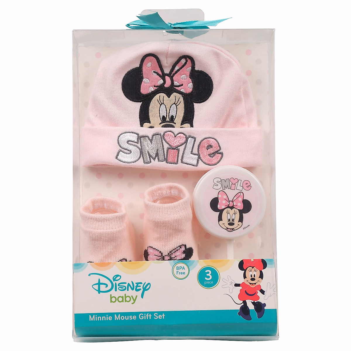Disney Minnie Mouse 3 Piece Hat and Socks Set