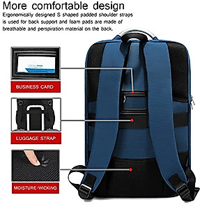 Oakisma 17.5 inch Travel Laptop Backpack for Men Women Business School Backpacks,Black Backpack