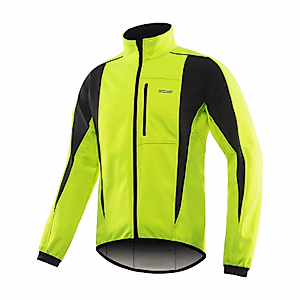 ARSUXEO Winter Warm UP Thermal Softshell Cycling Jacket Windproof Waterproof 15-k