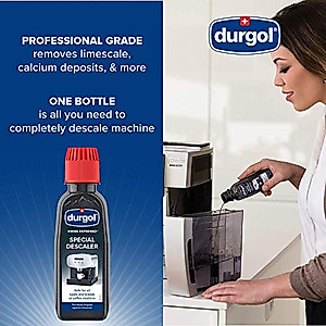 Durgol Swiss Espresso, Descaler and Decalcifier for All Brands of Espresso Machines and Coffee Makers, 4.2 Fluid Ounces (Pack of 4)