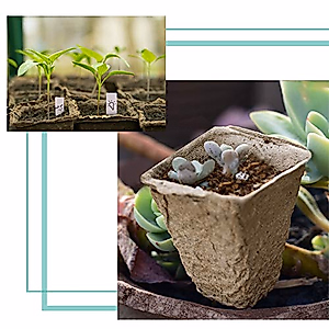 JOYSEUS 3.25" Seed Starter Pots, Organic Planting Peat Pots for Garden Seedling, 30 Pcs 100% Eco-Friendly and Biodegradable Seedling Pots for Seed Germination