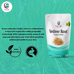VETIVER Root 4 oz(114 Grams) | Great Aromatic Roots | 100% Pure and Natural Mesmerizing Fragrance | Product of India | Non-GMO, Vegan | Yogi's Gift®