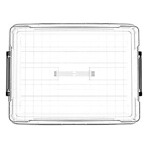 Cetomo 15L*3 Plastic Storage box Tote Organizing Container with Durable Lid and Secure Latching Buckles, Stackable and Nestable, 3Pack, clear with Black Buckle