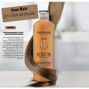 FARMASi Keratin Theraphy Repairing Shampoo for Dry and Damaged Hair 360 ml / 12.2 fl.oz