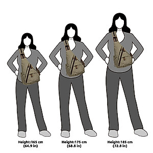 Canvas Sling Bag - Small Crossbody Backpack Shoulder Casual Daypack Rucksack for Men Women Outdoor Cycling Hiking Travel