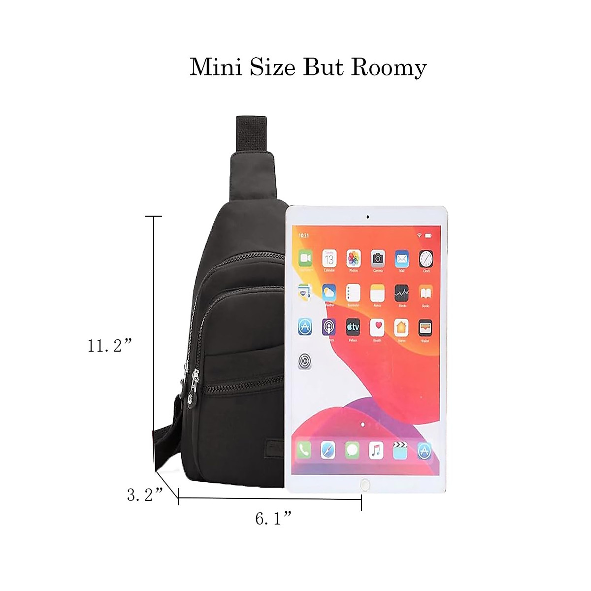 EVANCARY Small Sling Bag Sling Backpack for Women, Chest Bag Daypack Crossbody Sling Backpack for Travel Sports Running Hiking