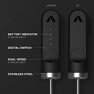 Subminimal NanoFoamer Lithium Handheld Milk Foamer; Make Premium Microfoamed Milk for Barista-Style Coffee Drinks at Home. New Model with Dozens of Improvements. USB-C Rechargeable