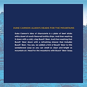 Duke Cannon Supply Co. Big Ass Brick of Bar Soap - Superior Grade, Large Men's Soap Made with Busch, All Skin Types, Masculine Sandalwood Scent, 10 oz.