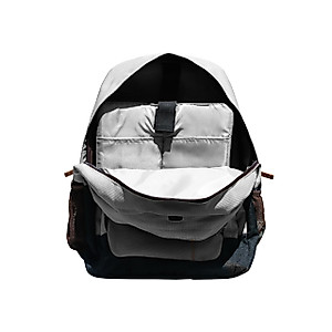 Retro Punk-Style Canvas Backpack (Grey w/Angel Decal)