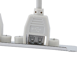 uxcell 2 Ports USB 2.0 Hub to 9 Pin Header Motherboard Rear Panel Expansion Bracket Mainboard Extender Brackets Cable for Desktop PC Computer Case