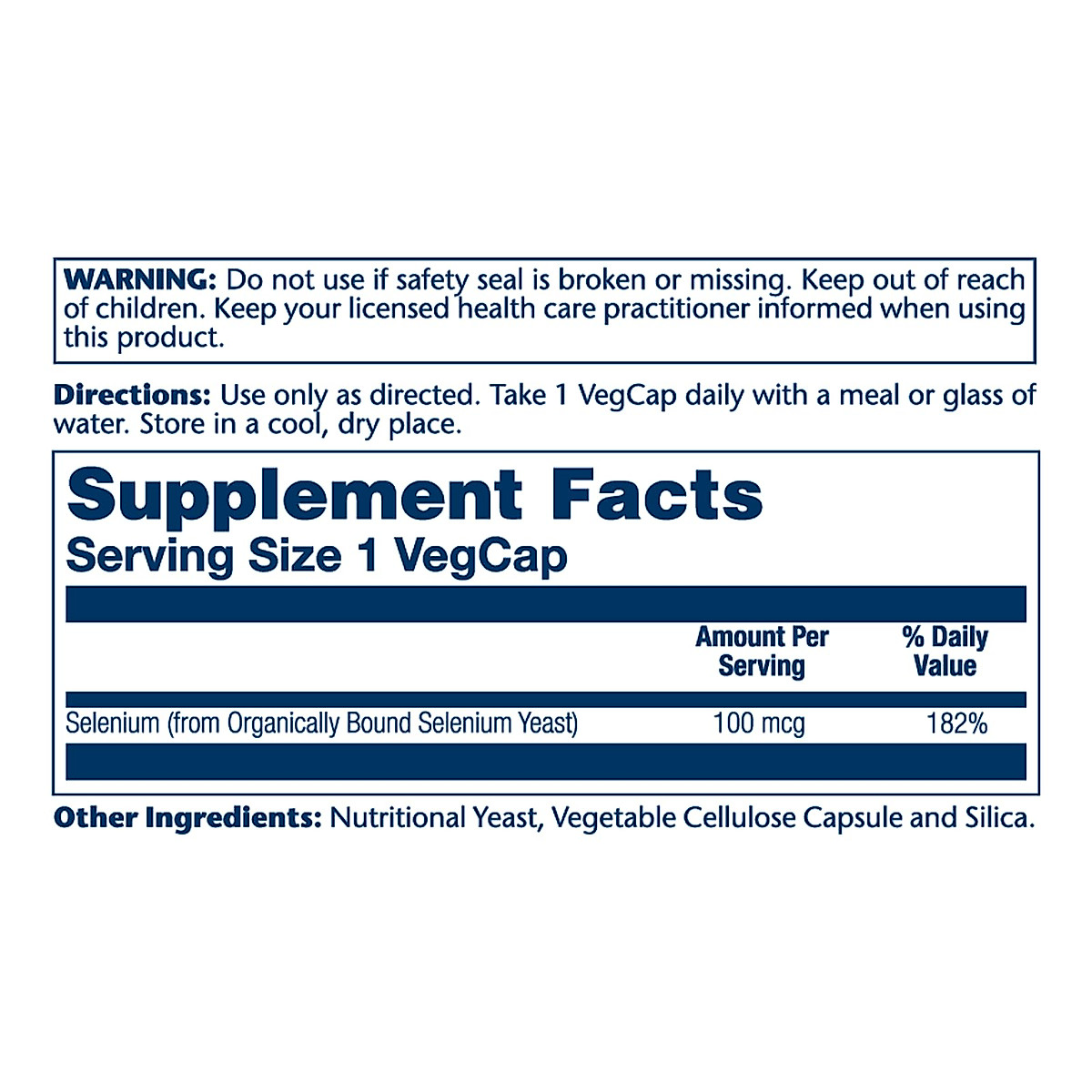 Solaray Selenium 100 mcg, Healthy Immune System, Thyroid Function and Antioxidant Support, Vegan, Lab Verified, 60-Day Guaranteed, 100 Servings, 100 VegCaps