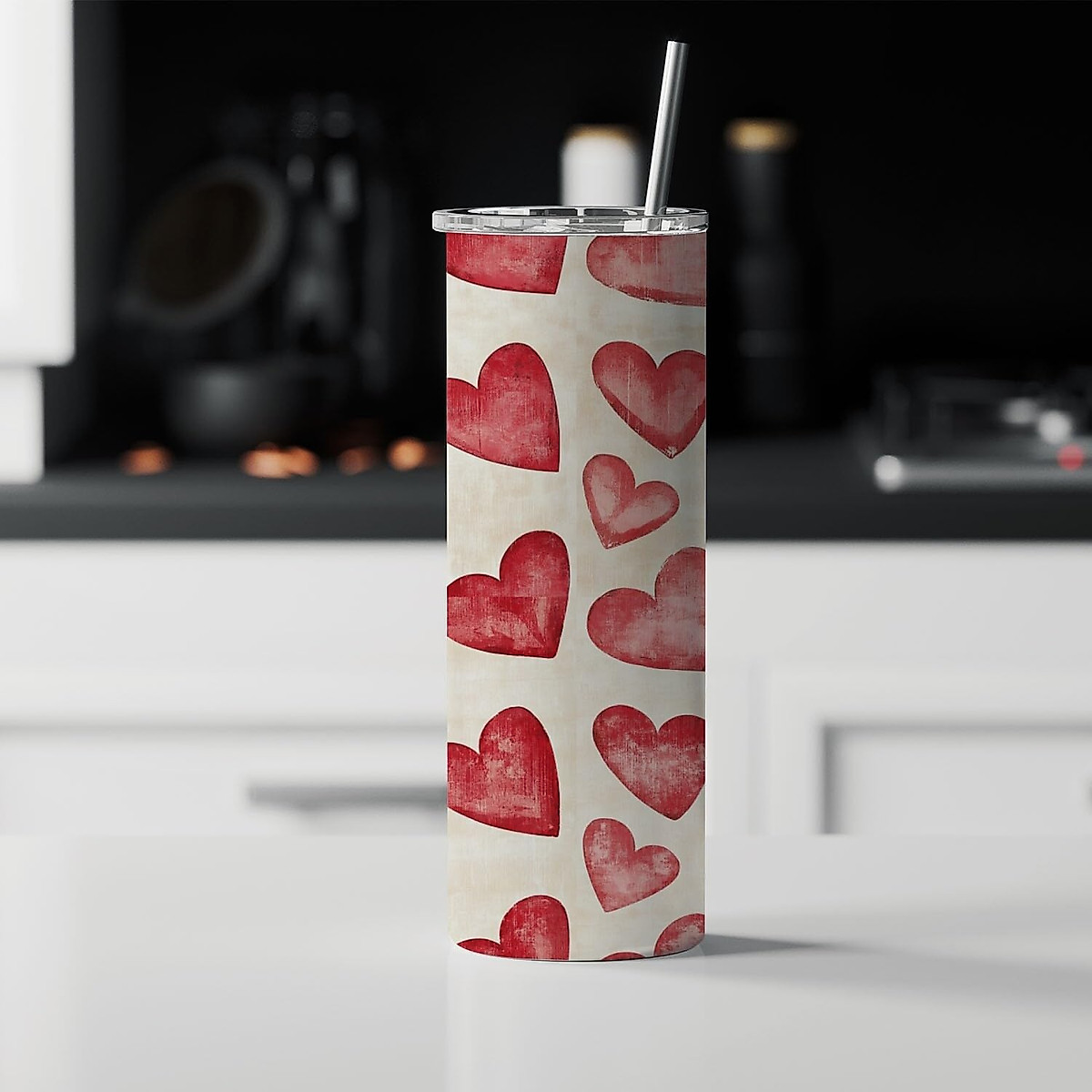 Medpol love kisses valentines insulated tumblers coffee cup Gift，love kisses valentines Drinking Glasses-Tea Cup-Coffee Mug tumbler with lid and straw 20 oz insulated tumbler cups