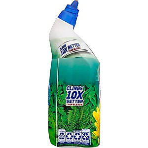 Lysol Toilet Bowl Cleaner Gel, For Cleaning and Disinfecting, Stain Removal, Forest Rain Scent, 24oz (Pack of 2)