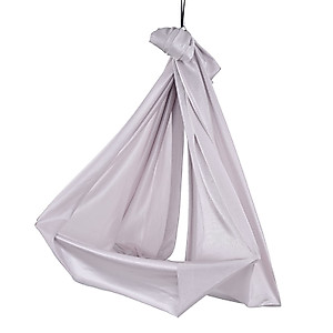 FTVOGUE Aerial Yoga Hammock 39.4 x 110.2inch Breathable Relieve Pain Children's Elastic Hammock for Yoga Children Use Yoga Inversion Exercises(Grey)
