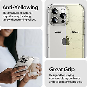 Clear Case for iPhone 15 Pro Max Aeska Ultra [Slim Thin] Flexible Scratch Resistant Transparent TPU Shockproof Gel Rubber Soft Silicone Protective Phone Case Cover for iPhone 15 Pro Max 6.7'' (Clear)