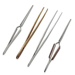 Shop LC Copper and Stainless Steel Soldering Tweezers Set of 4 Durable Gifts Set Easy Grip Serrated Tips Birthday Gifts