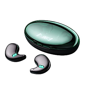 Bluetooth 5.2 Earphones Wireless Earbuds with Wireless Charging Case,with Earhooks Headset Built-in Mic for Sport,Clear Calls,Work,Music