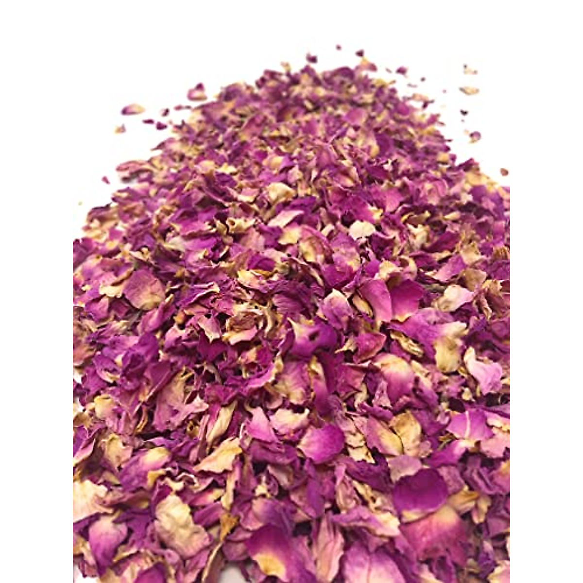 Pink Rose Petals - Edible Rosa Damascena | All Natural Rose Petals - Net weight: 0.35oz/10g | For use as tea, tisane or as topping for cupcakes, cakes, salads